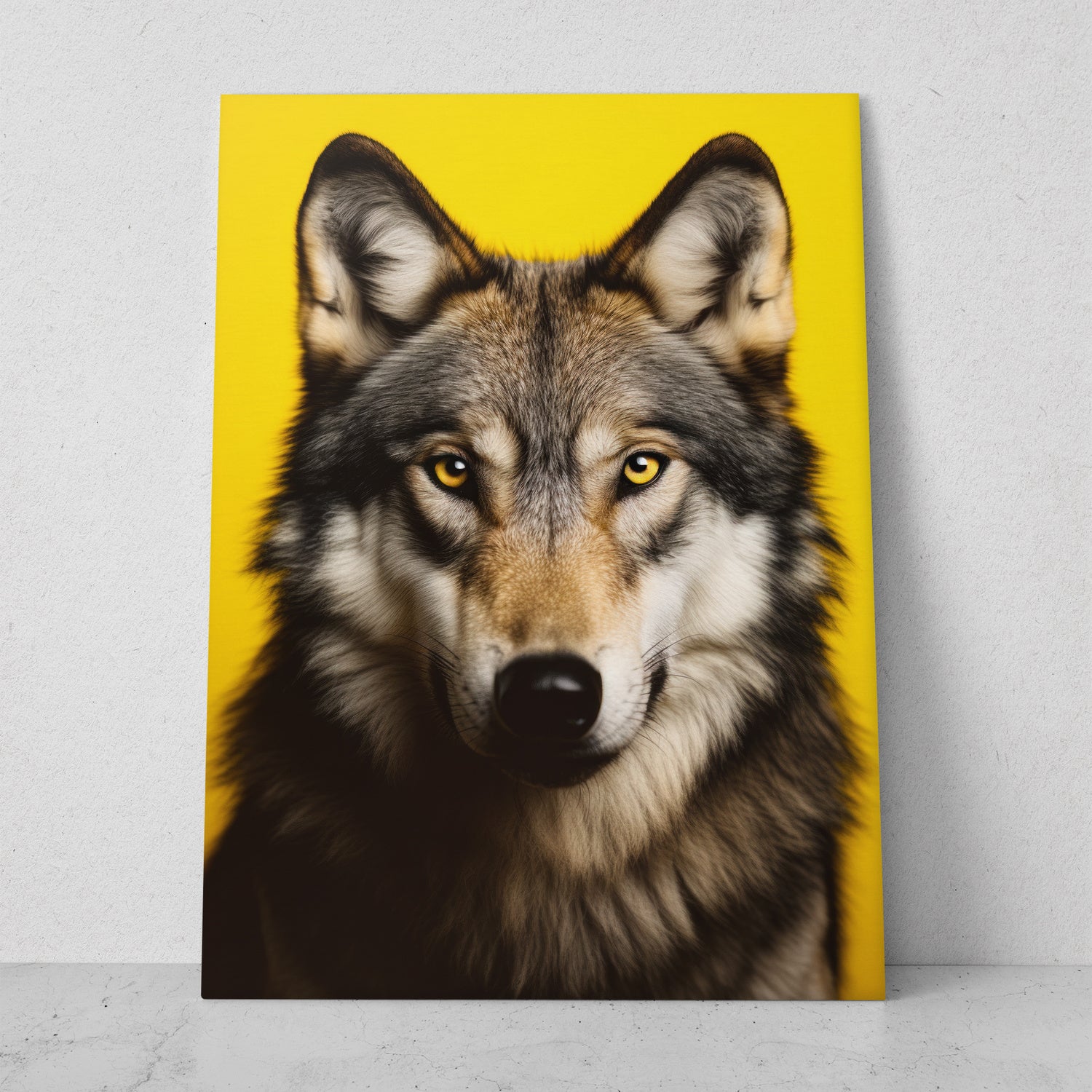 Lobo - Fondo Amarillo 2 (Vertical) – Semplice MX